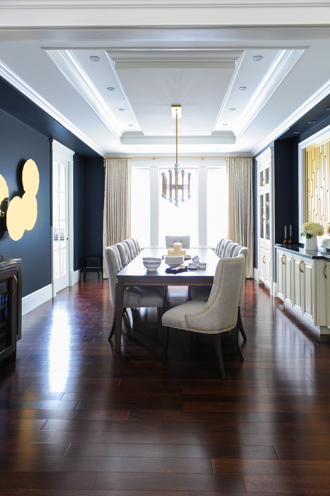 Dark and Dramatic Living & Dining Room - Contemporary - Dining Room ...