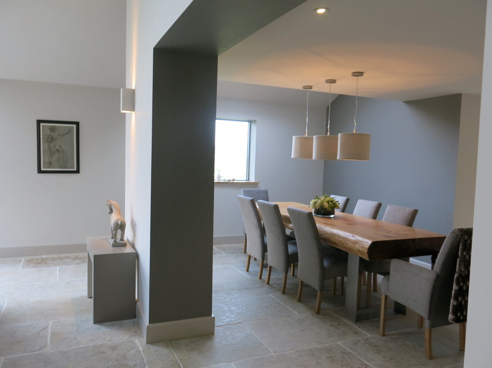Dining Area in Open Plan Barn Interior - Contemporary - Dining Room ...