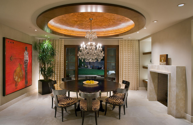 Dining Room Ceiling Ideas that say WOW! - Mediterranean - Dining Room ...