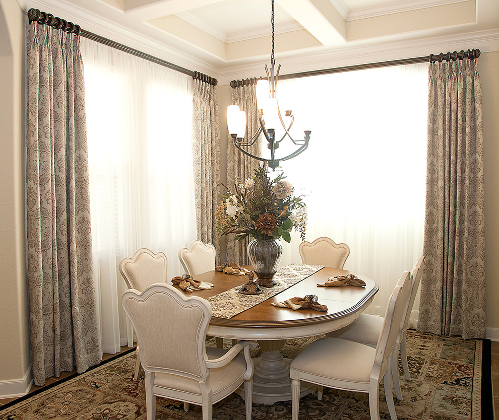 Dining Room Drapery Design by at Star Furniture - Traditional - Dining ...