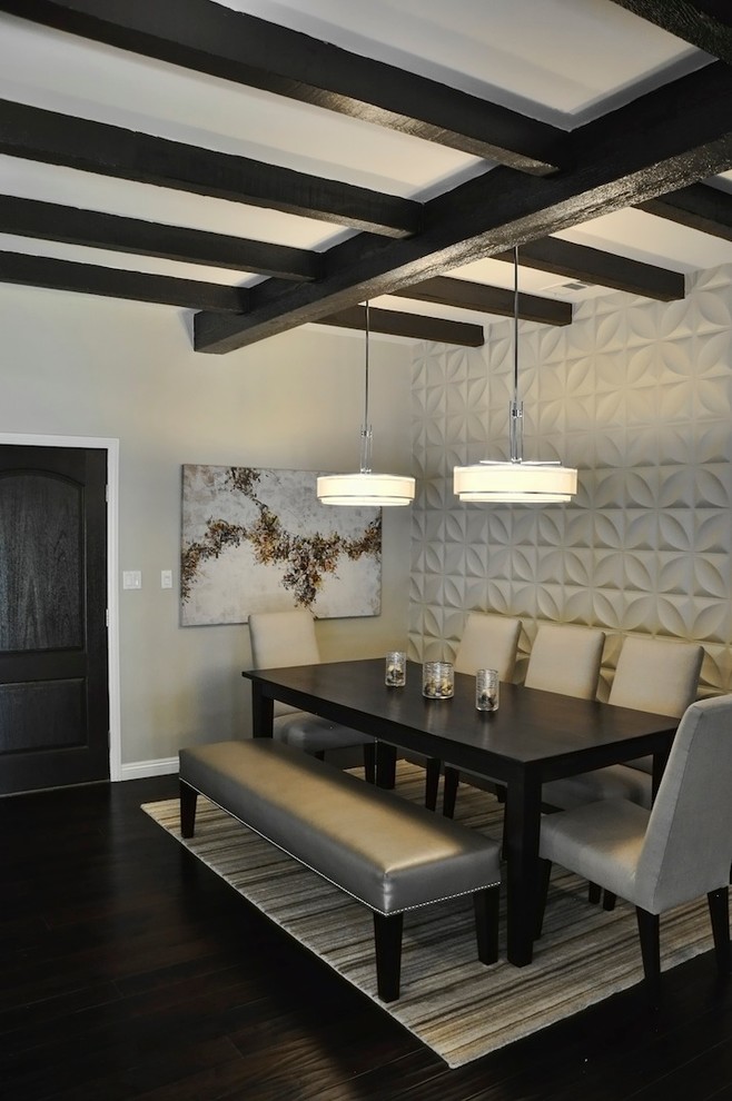 Dining Room with Textured Wall - Contemporary - Dining Room - Los ...
