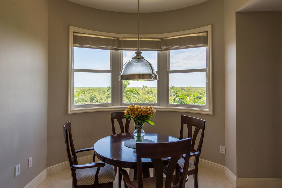 Kitchen Bay Windows Transitional With Small Island