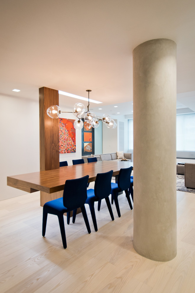 Exposed Concrete Columns in Open Living Space - Modern - Dining Room ...