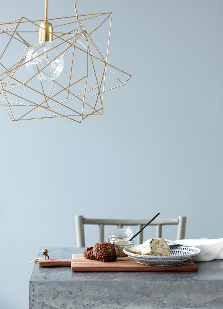 Extra Large Geometric Wire Frame Lightshade in Gold - Contemporary ...