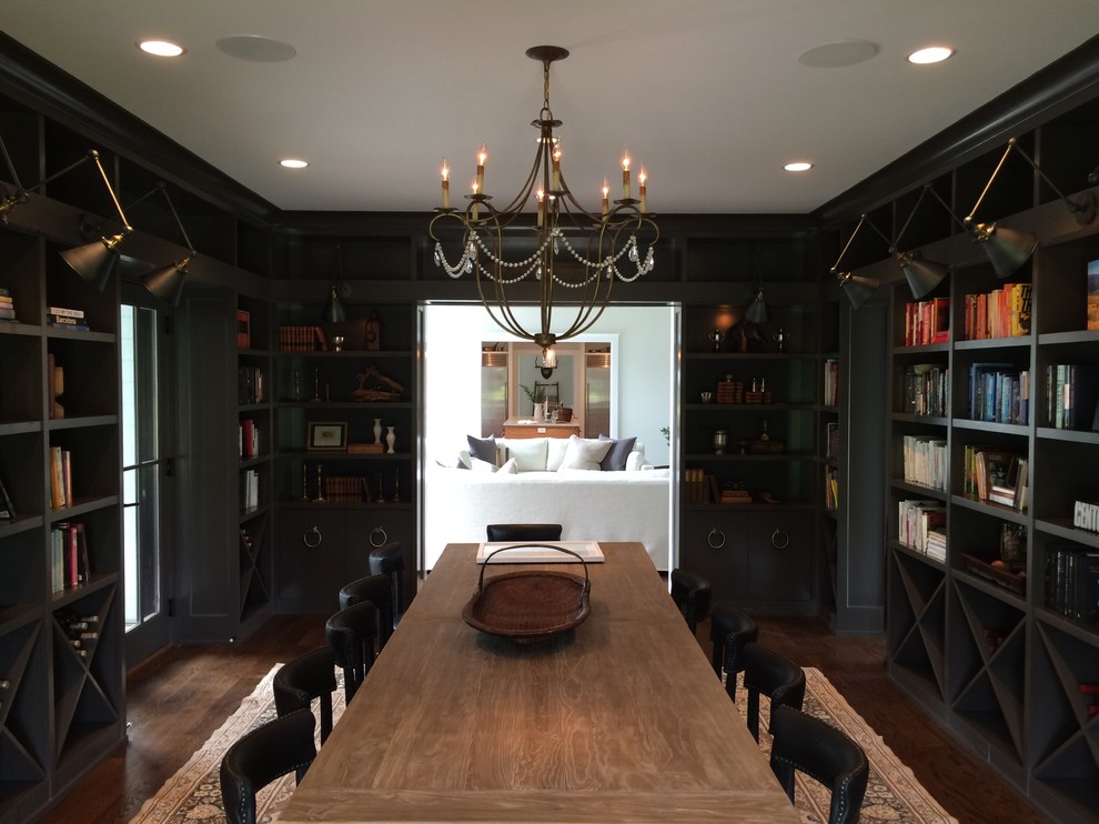 Farmhouse Dining & Library - Transitional - Dining Room - Chicago - by ...