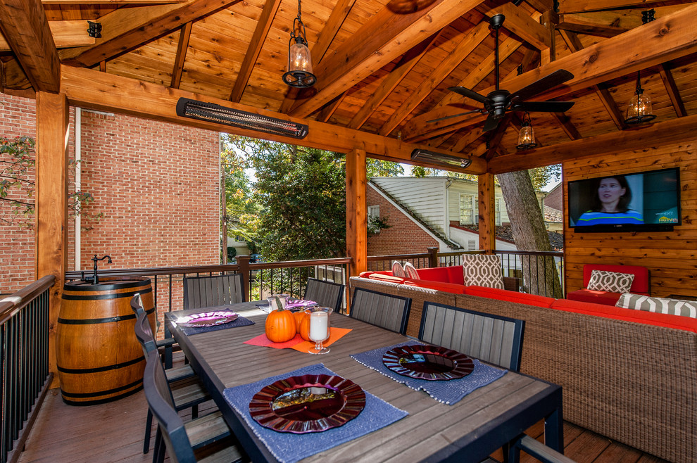 Full Dining Space Seating & Complete Living Room Area - Craftsman ...