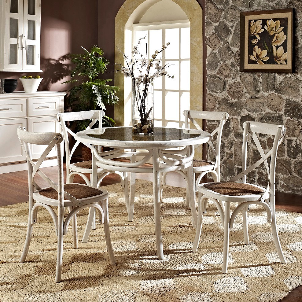 Gear Rustic Grey Country Wooden Dinnette set - Traditional - Dining ...