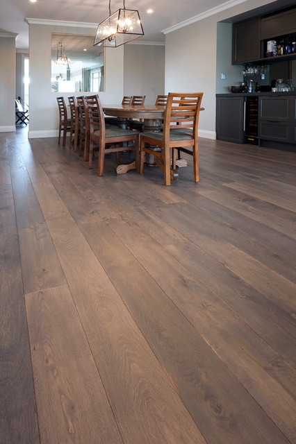 Greyed Oak flooring in Contemporary home - Contemporary - Dining Room ...