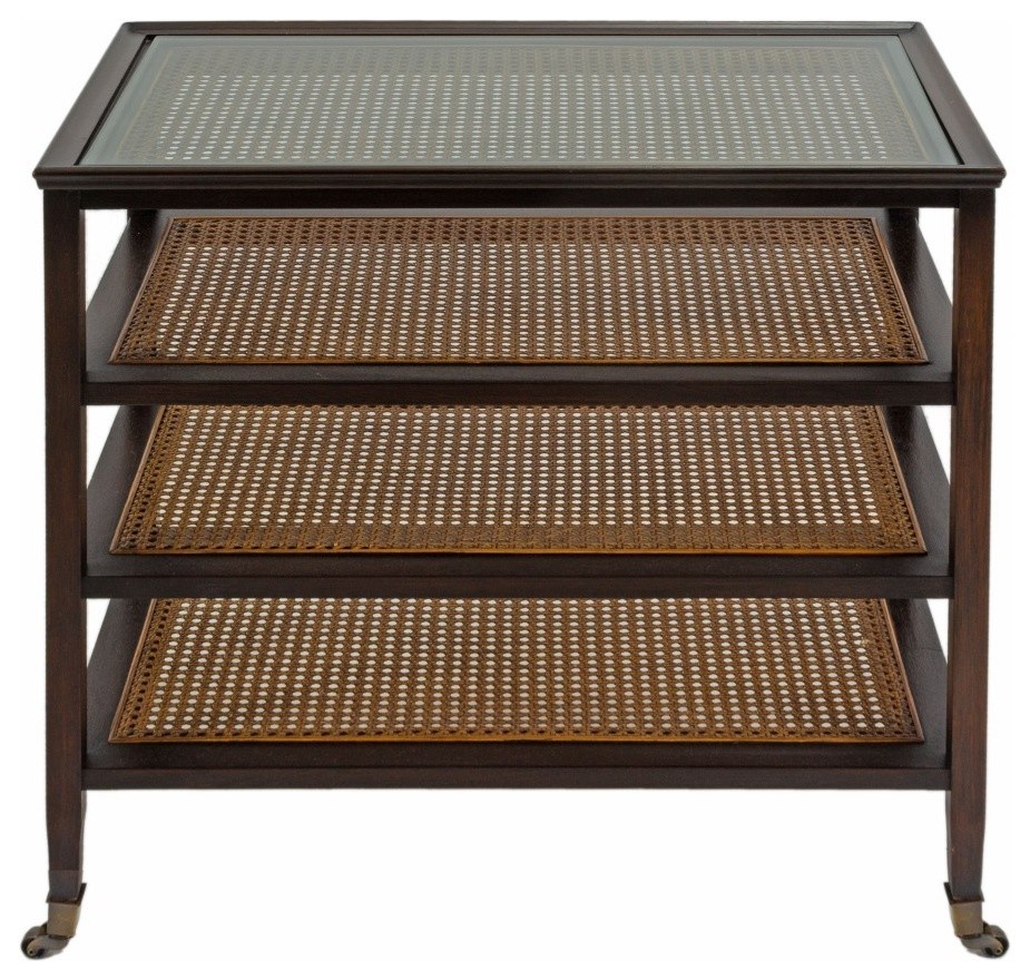 HAMILTON FURNITURE FIFTH AVE FOUR TIERED CANED SIDE TABLE - Klassisch ...