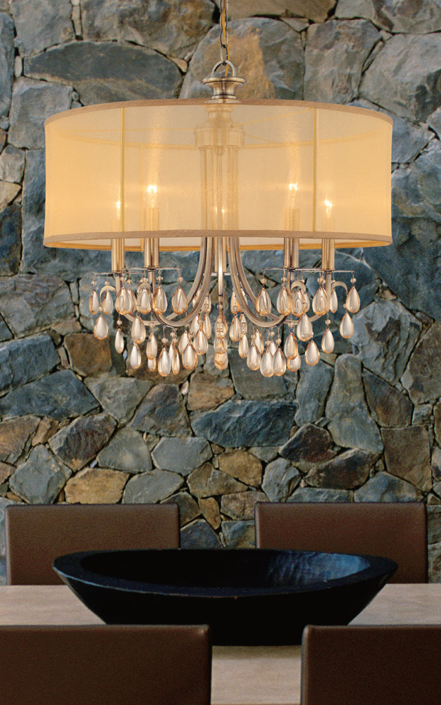 Hampton Collection Antique Brass Chandelier - Contemporary - Dining ...