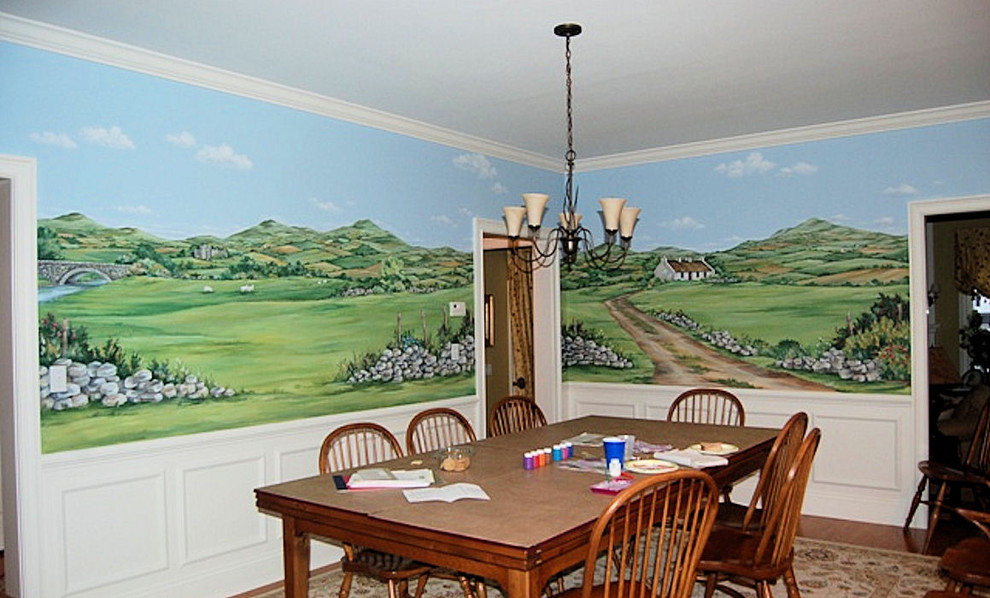 Hand Painted Mural of Ireland - Traditional - Dining Room - Boston - by ...