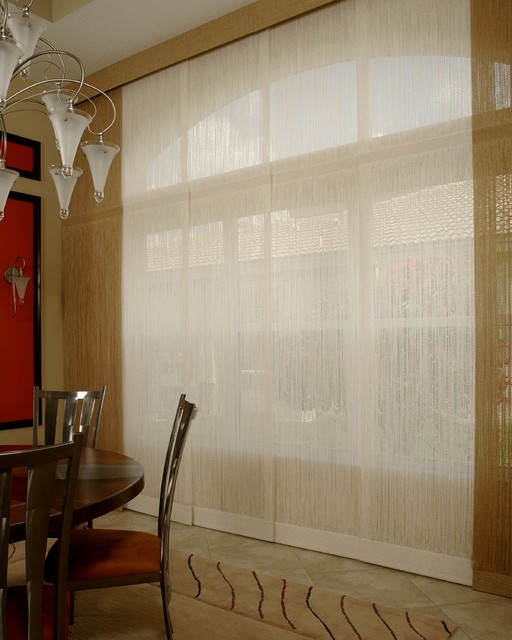 Handwoven Sliding Panels - Traditional - Dining Room - Miami - by Total ...