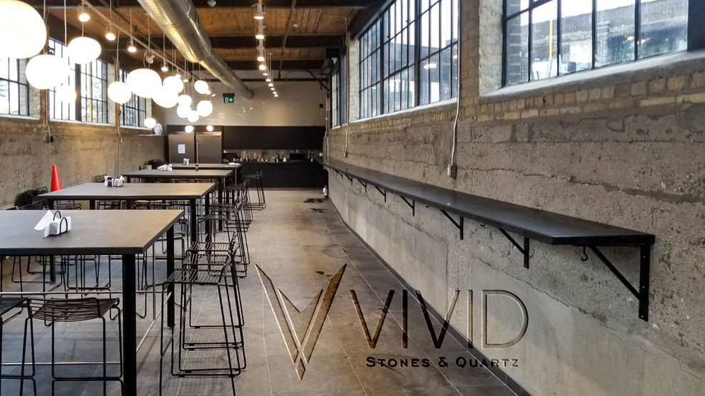 Honed Slate Restaurant Tables by Vivid Stones & Quartz Inc ...