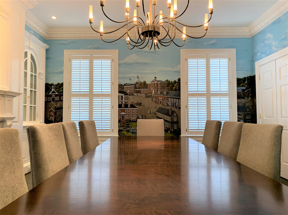 Independence Hall Mural, hand-painted in a Dining Room by Mural Art LLC ...