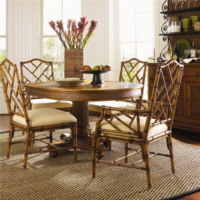 Island Estate 5 Piece Dining Cayman Table & Ceylon Chairs Set - Salle à ...