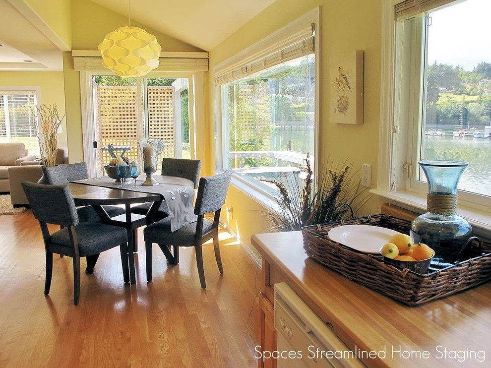 Island Waterfront Home Staging - Traditional - Dining Room - Seattle ...
