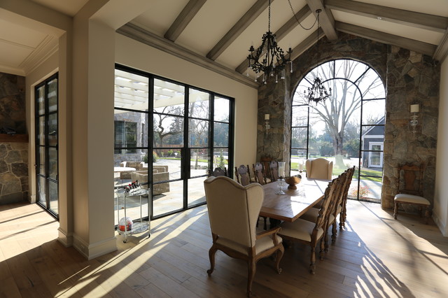 Jada Windows Custom Steel Fixed Arched Window - Traditional - Dining ...