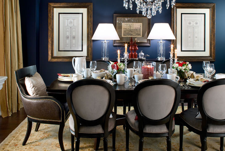 Jane Lockhart Navy Dining Room - Traditional - Dining Room - Toronto ...