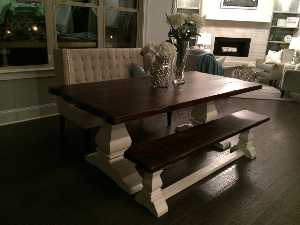 "Josh Leg" Pedestal Base Farm Table - Farmhouse - Dining Room - Atlanta ...