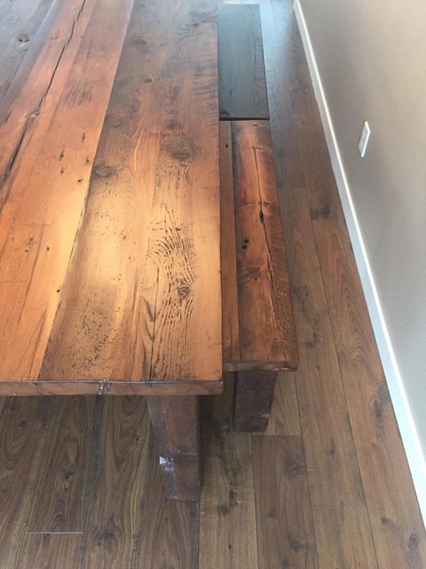 Lake Cabin Dining Table & Benches - Rústico - Comedor - Minneapolis ...