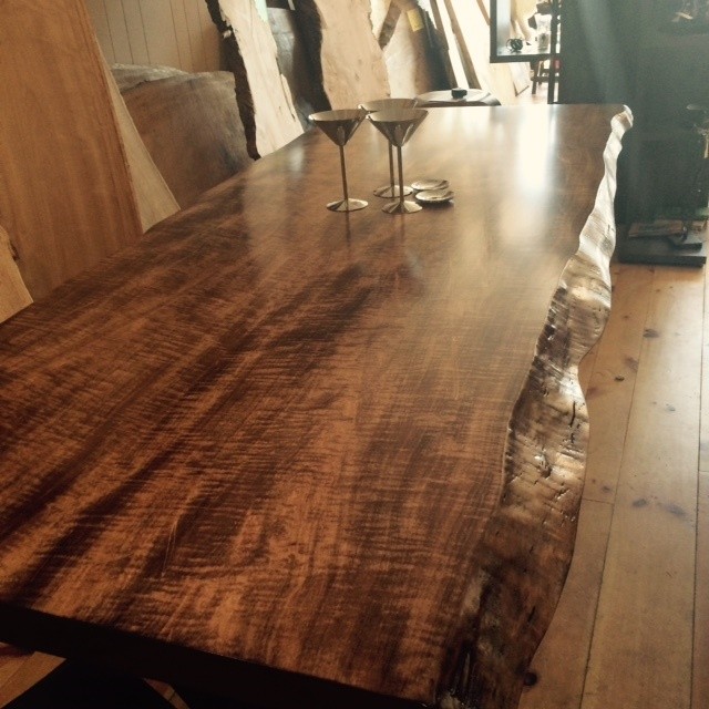 Curly Maple LIve Edge Table - Rustic - Dining Room - Toronto - by Tree ...