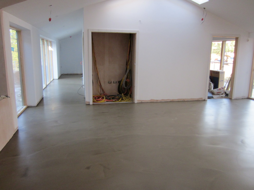 Microscreed decorative concrete for vertical and horizontal interior ...