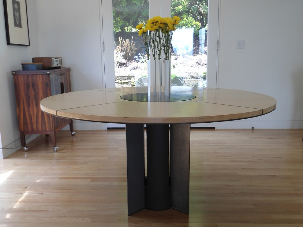 Modern Dining Room Table with Lazy Susan - Modern - Dining Room ...
