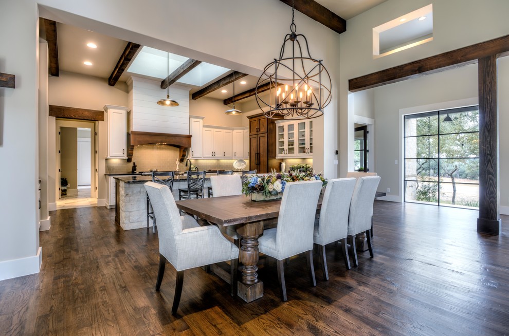 Modern Farmhouse - Cordillera Ranch - Casa de campo - Comedor - Austin ...