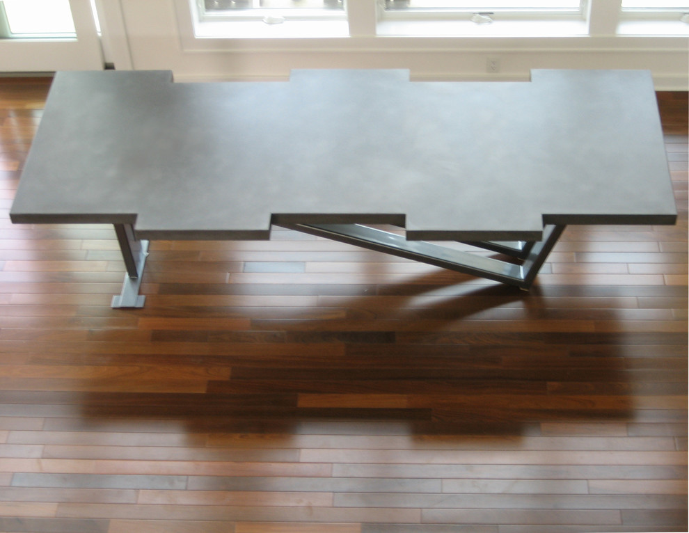 Modern Gray Custom Concrete Conference Table - Contemporary - Dining ...
