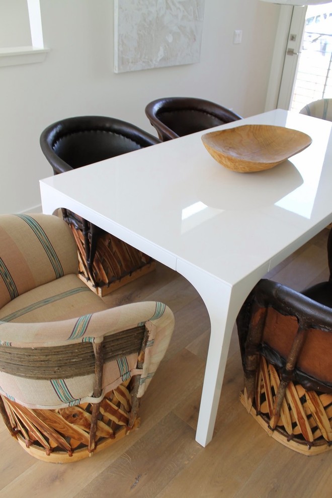Modern White Lacquer Dining Table and Equipale Chairs - Modern - Dining ...