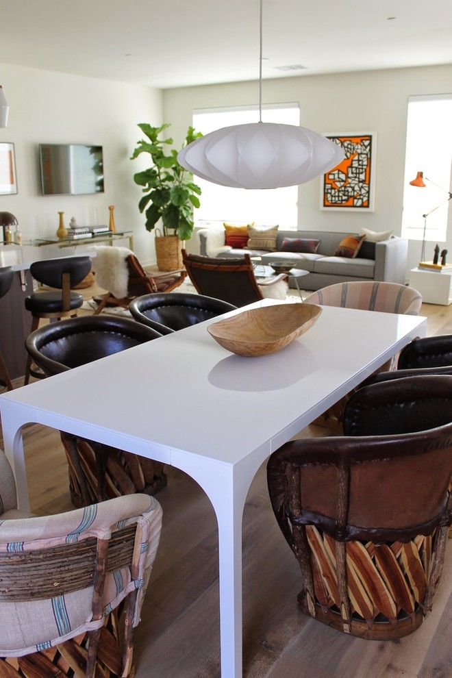 Modern White Lacquer Dining Table and Equipale Chairs - Modern - Dining ...