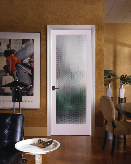 Morisco Decorative Glass Interior Door - Midcentury - Dining Room ...