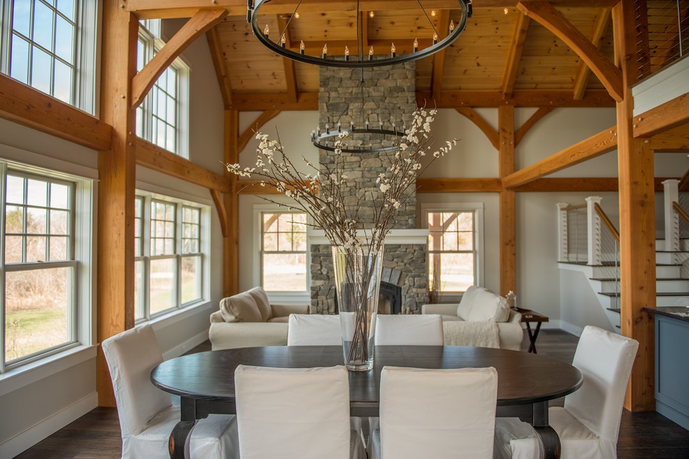 North Fork Timber Frame Dining Room - Craftsman - Dining Room - New ...
