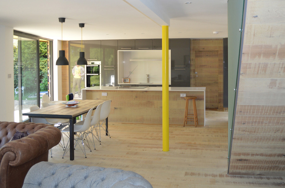 Open-plan Kitchen & Dining room - Contemporary - Dining Room - Surrey ...