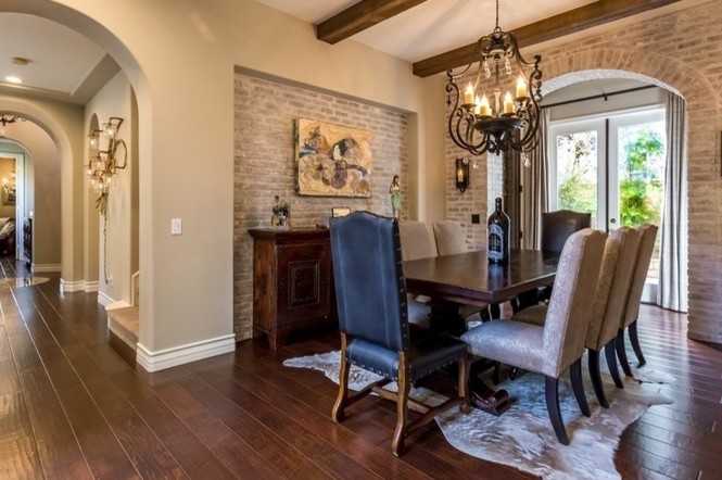 Painted Brick in Dining Room - Contemporary - Dining Room - Los Angeles ...