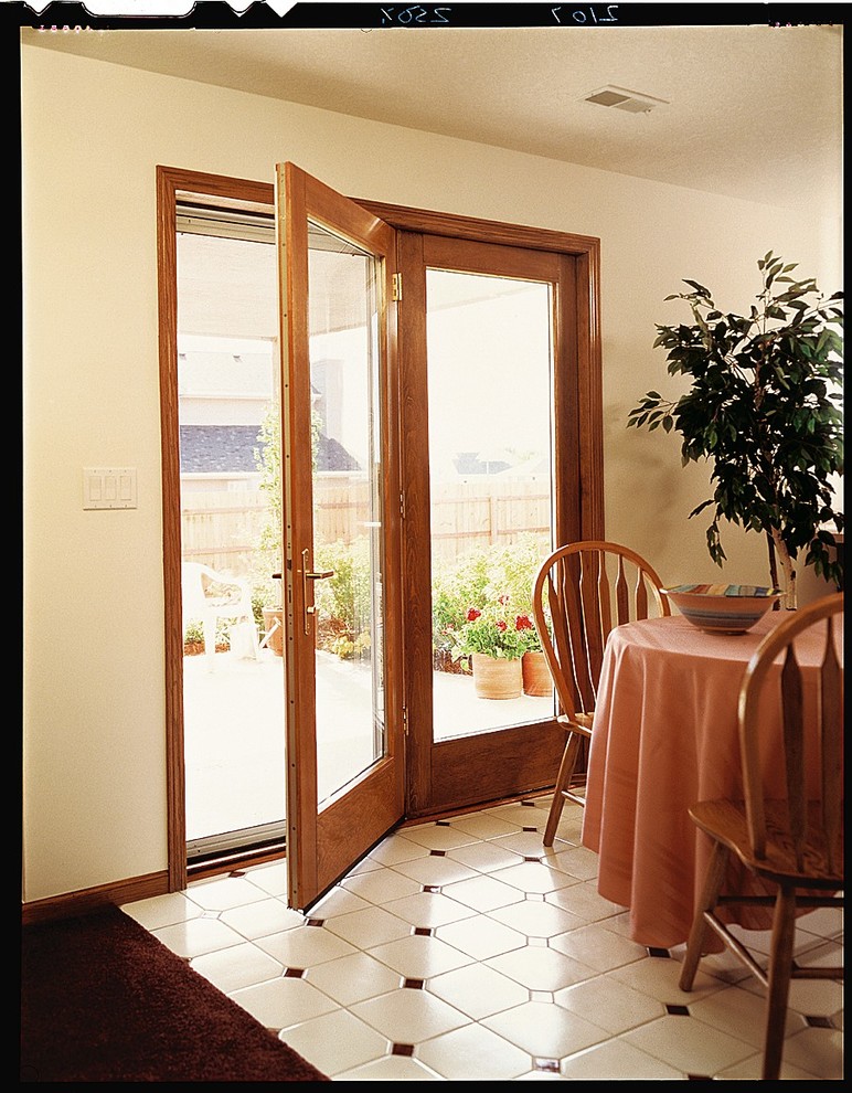 Pella® ProLine® ENERGYSTAR®-qualified hinged patio doors - Traditional ...
