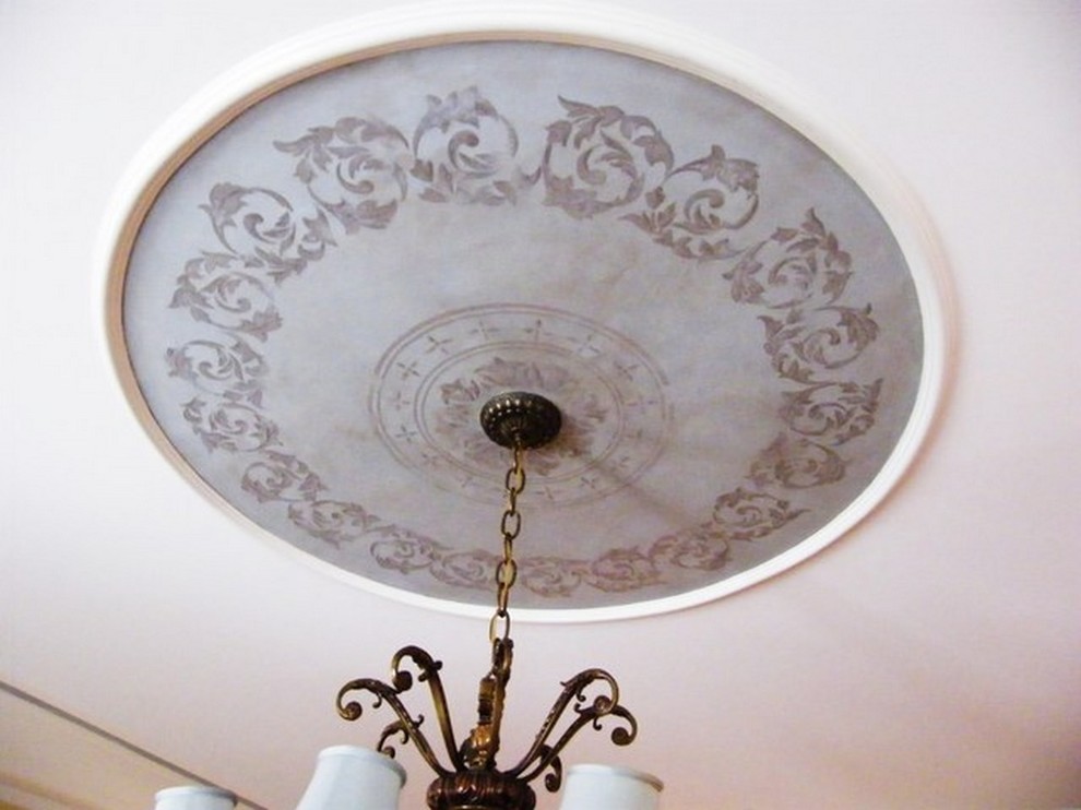 Plastered . glazed and hand-detailed ceiling - Traditional - Dining ...