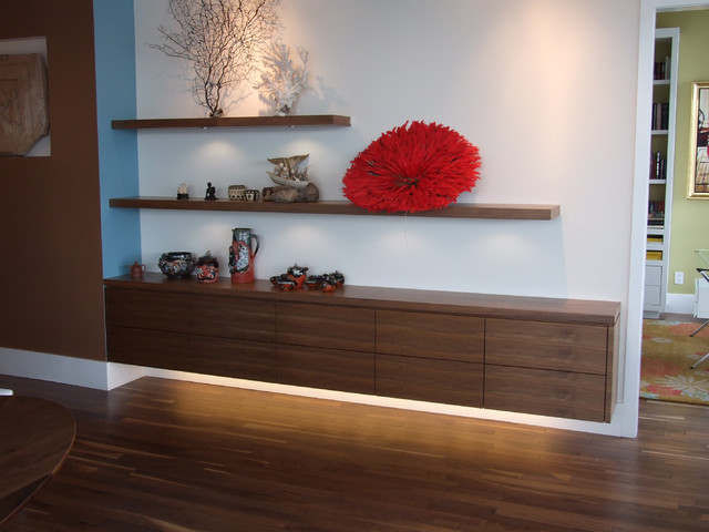 quater sawn walnut cabinets - Contemporary - Dining Room - Vancouver ...