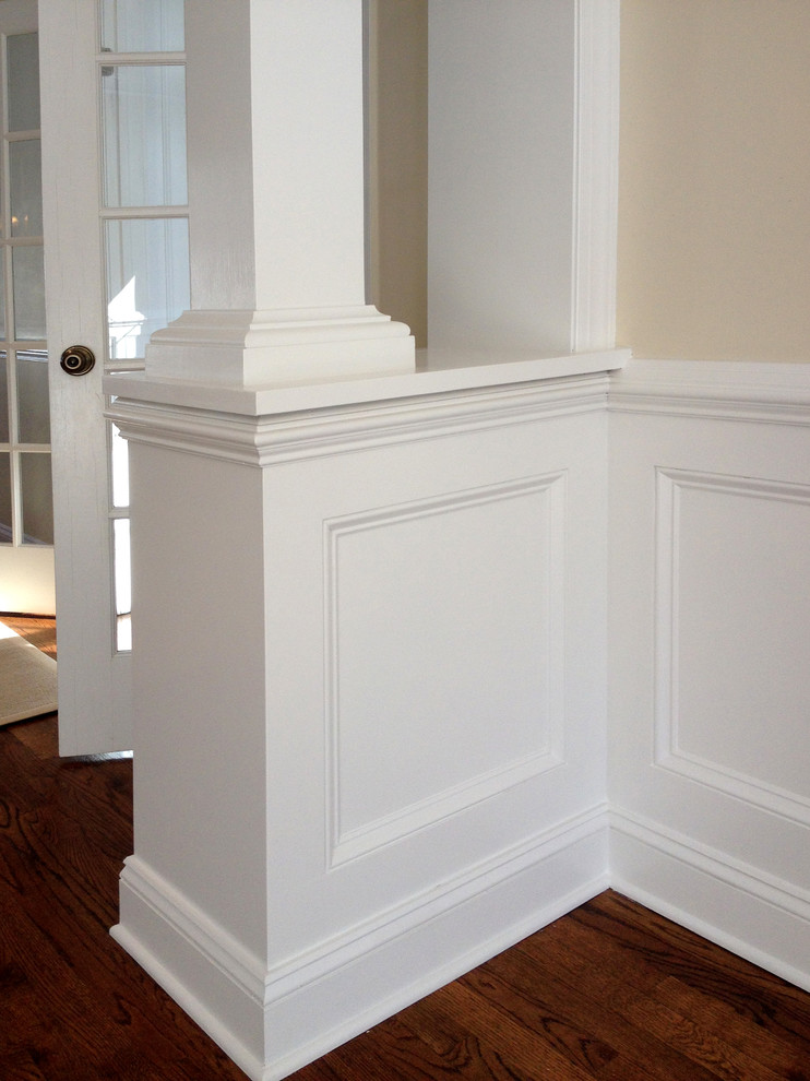 Raised Panel Wainscoting defines the space - Transitional - Dining Room ...