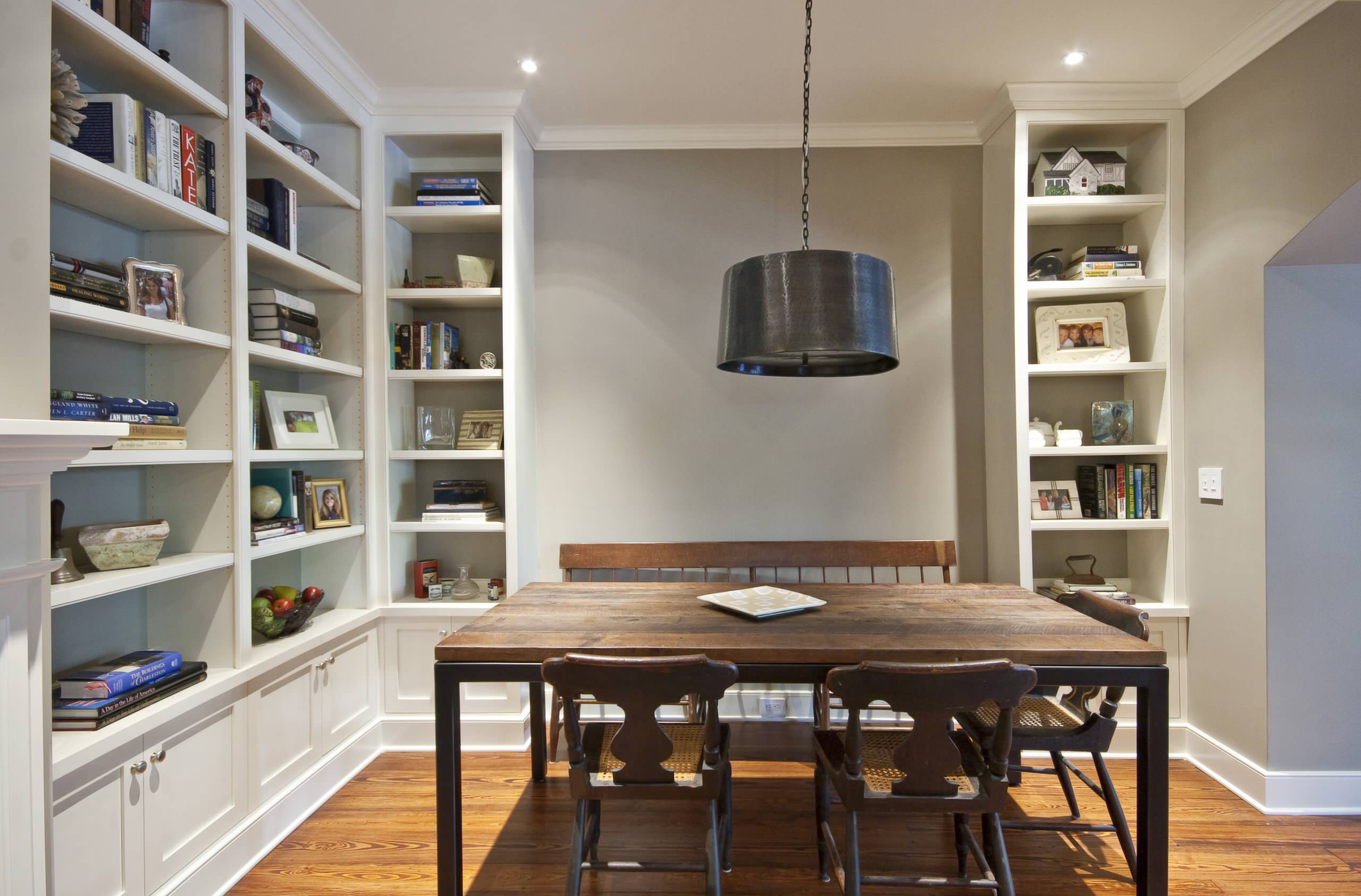 Bookcase In Dining Room