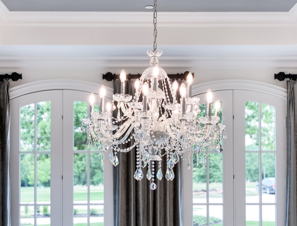 Dining Room Crystal Chandelier - Transitional - Dining Room - Dallas ...