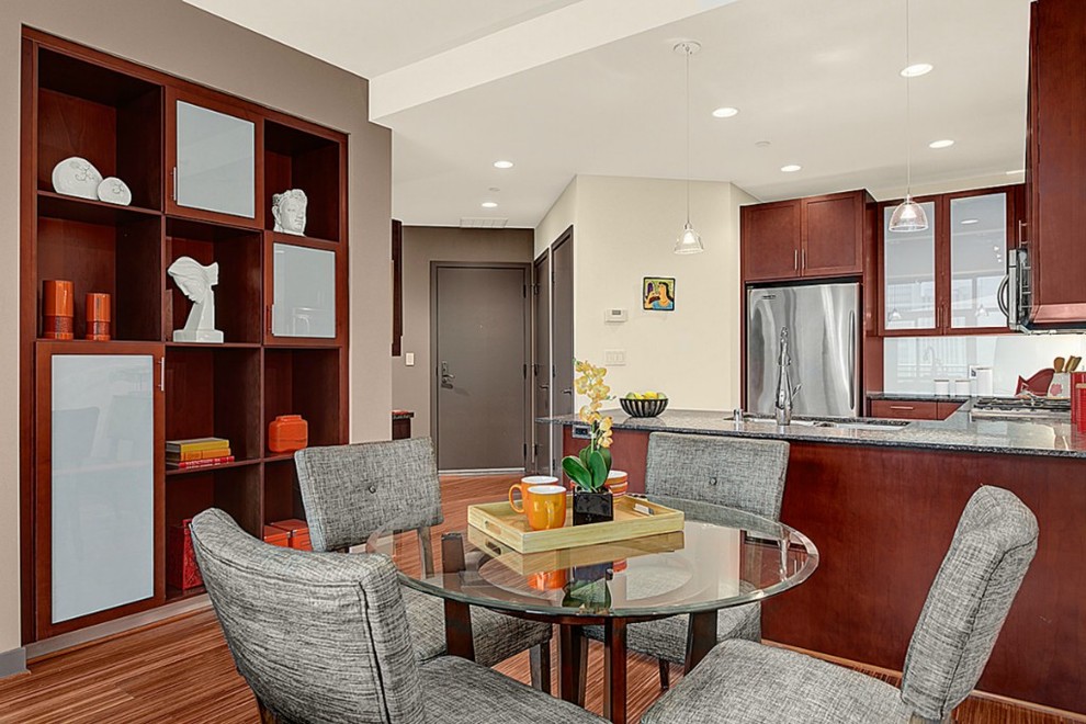 Staged Seattle Condominium In Cristalla Building - Contemporary ...