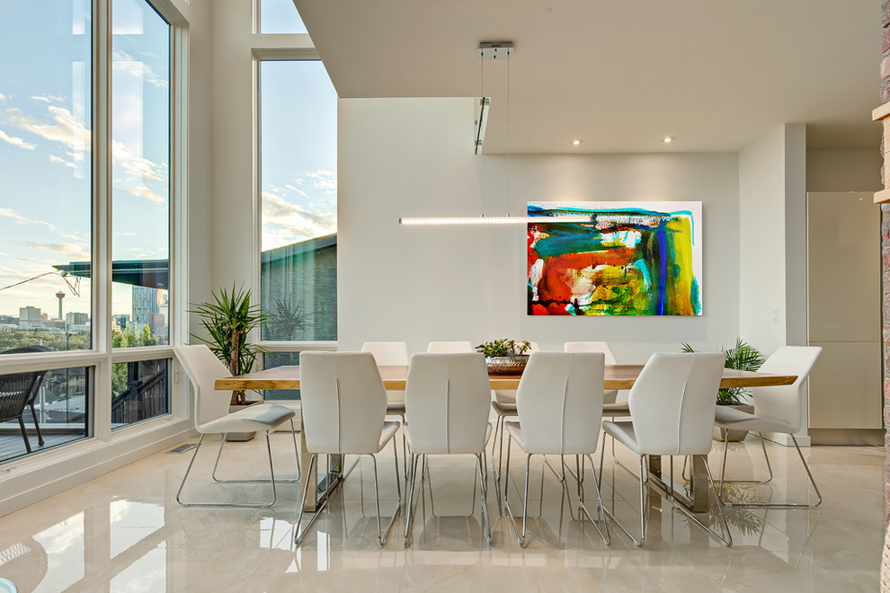 The dining room with a view - Contemporary - Dining Room - Calgary - by ...