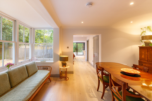 Timber Clad Two Storey Rear Extension - Midcentury - Dining Room ...
