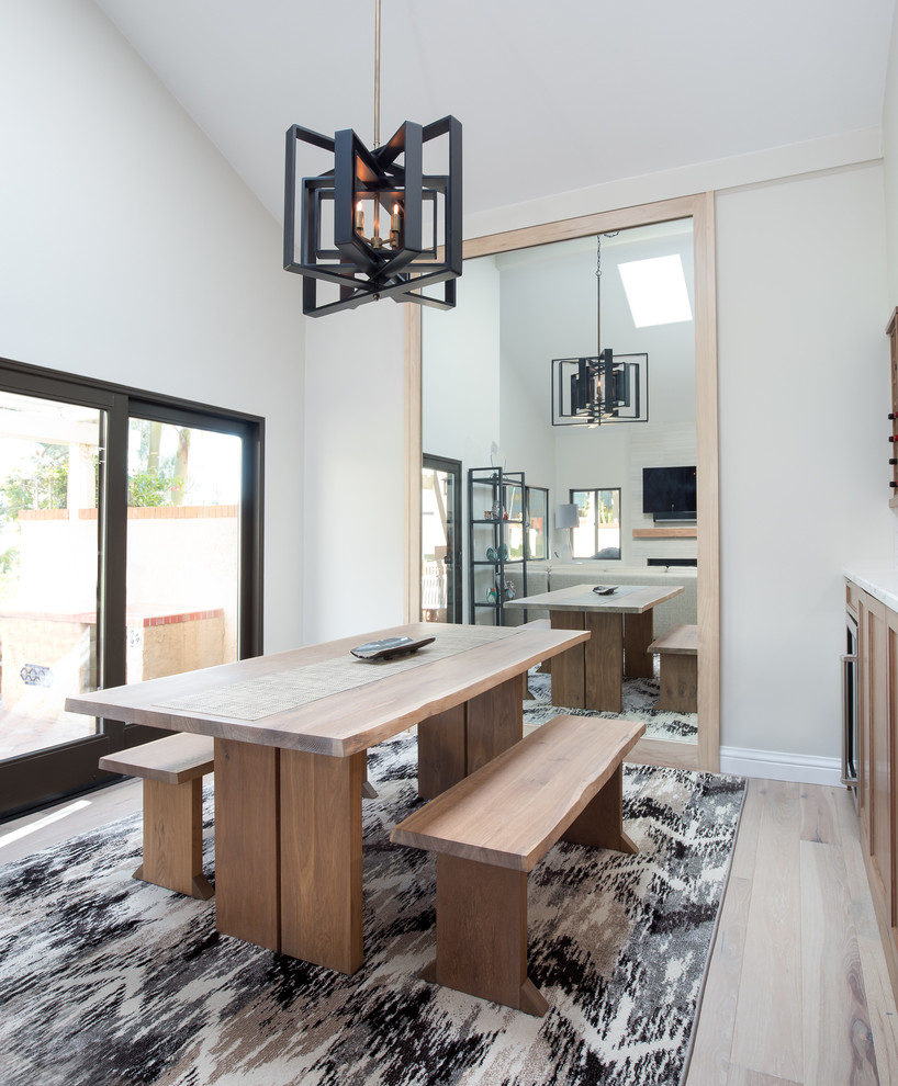 Transitional Open Kitchen with Natural Walnut Cabinetry - Transitional ...