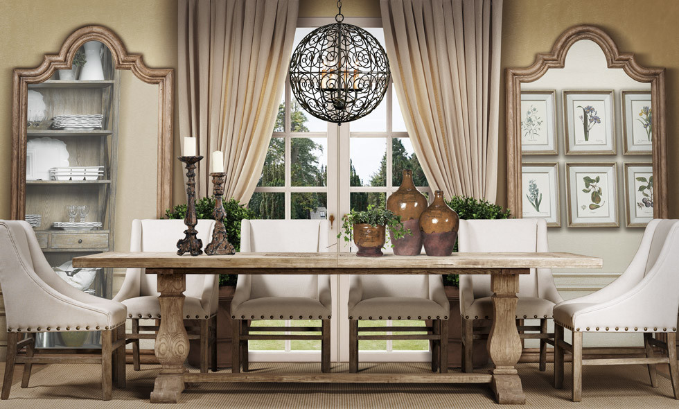 Trestle Table Dining Room - Transitional - Dining Room - Charlotte - by ...