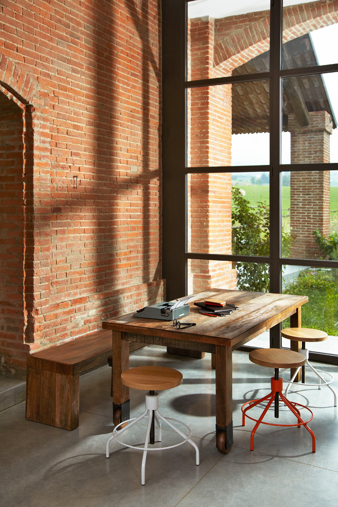 Wheel Dining Table, Sputnik Stools & Beam Bench - Contemporary - Dining ...