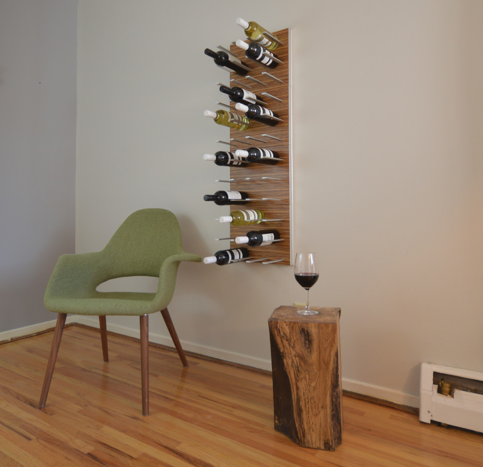 Wine Wall Rack - 4 panels, Zebra wood - Modern - Dining Room ...
