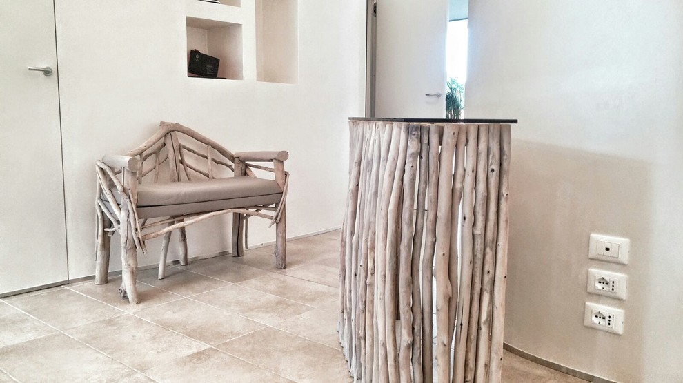 Banco rustico de ramas recicladas/ Bank rustic of recycled branches ...