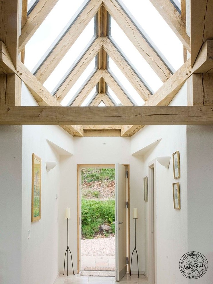 Facet Curved Timber Frame House - Contemporáneo - Entrada - Devon - de ...